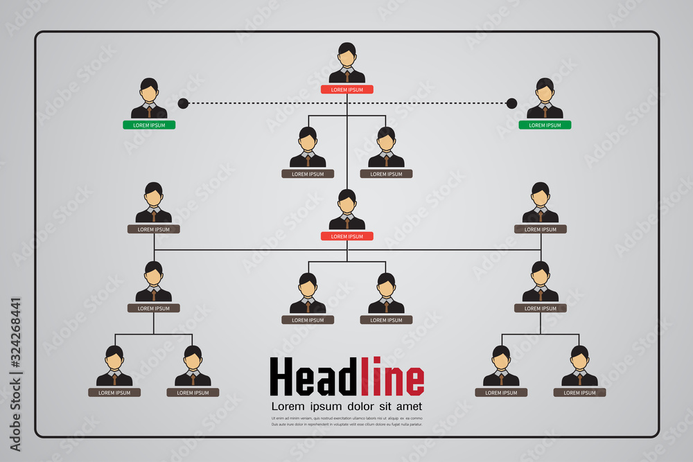 Organization Chart Infographics, Timeline infographic Stock Vector ...