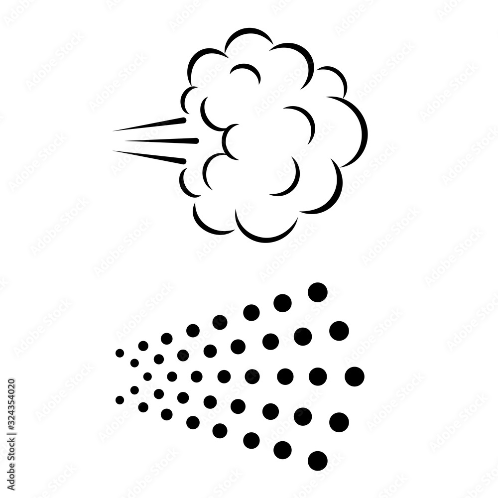 Spray clouds vector icon Stock Vector | Adobe Stock