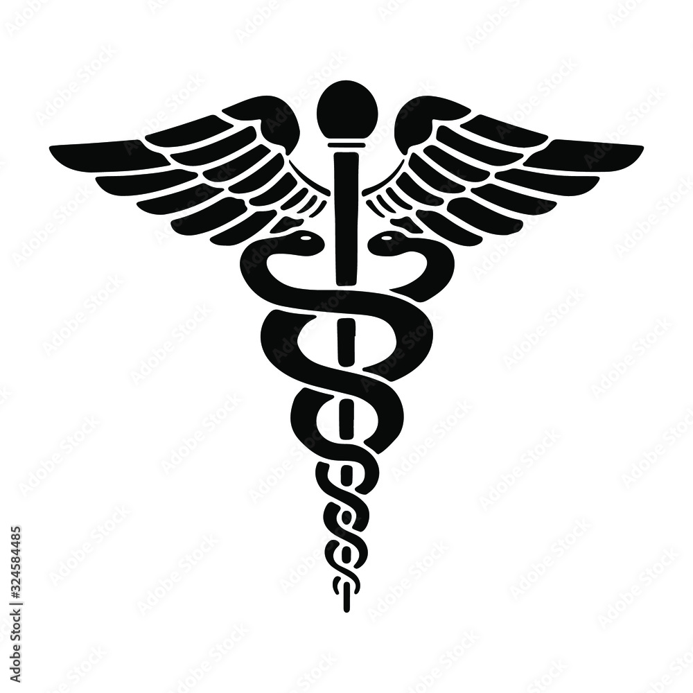 Caduceus - Medical Snake Logo Icon Vector Eps Isolated on White Stock ...