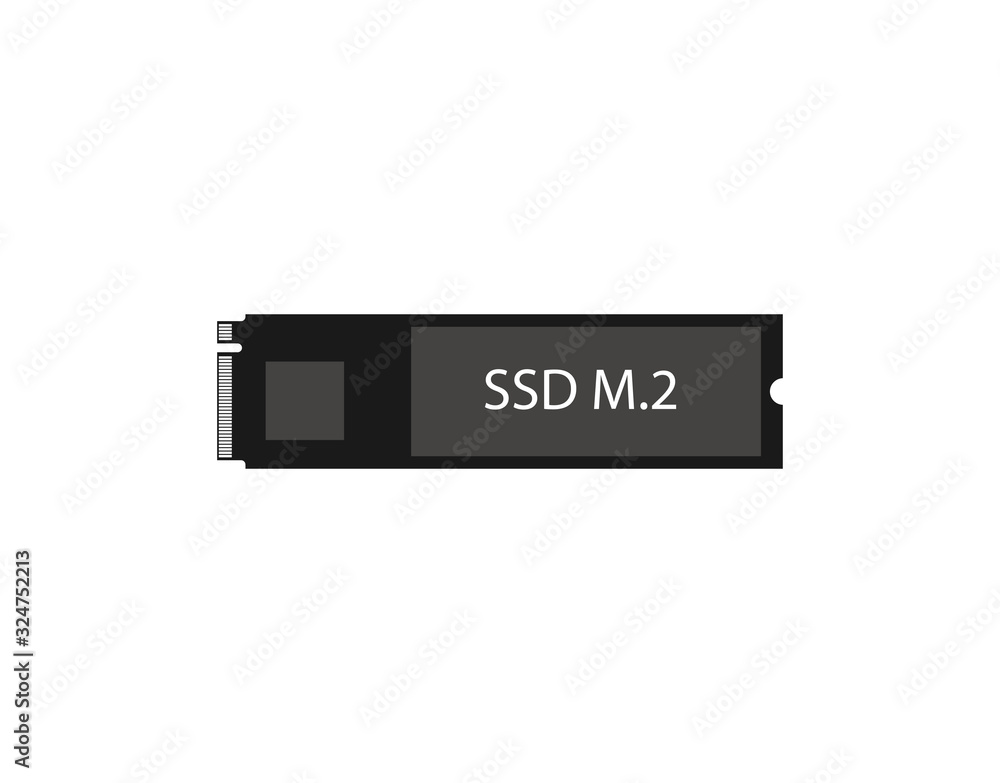 Vetor Solid state drive, ssd m2 icon. Vector illustration, flat design ...