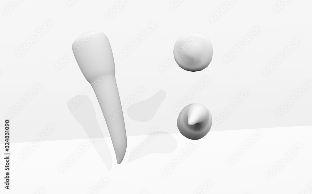 Ilustración de Stock Tooth on one leg. front view, top view, bottom ...