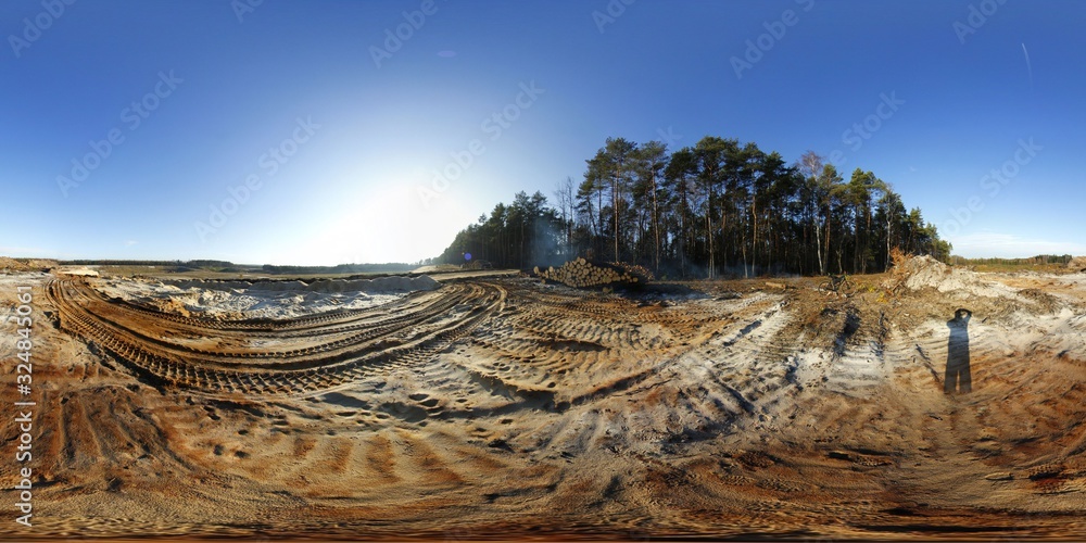 Sand Mine HDRI Panorama Stock Photo | Adobe Stock