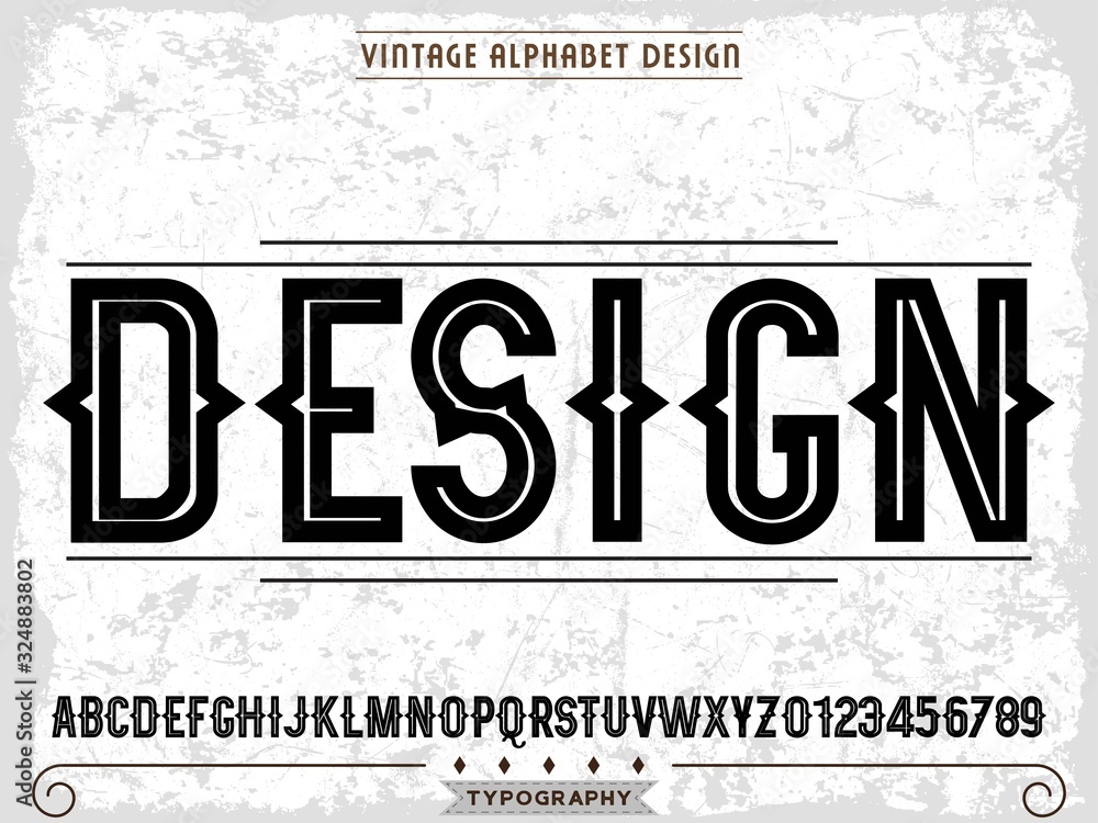 Font.Shadow Effect. alphabet.Typeface.Script.Handcrafted handwritten ...