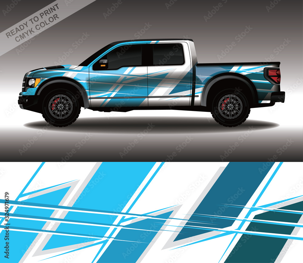 Car wrap decal design vector, custom livery race rally car vehicle ...