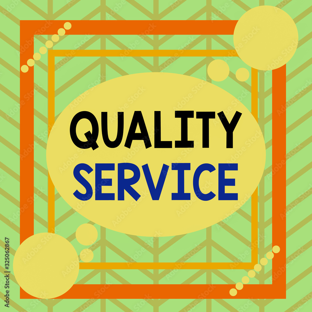 Handwriting text Quality Service. Conceptual photo delivered service ...