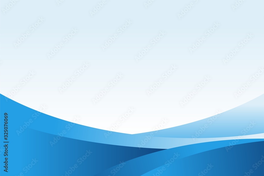 Simple Abstract Blue and White Wave Background Design Template Vector ...