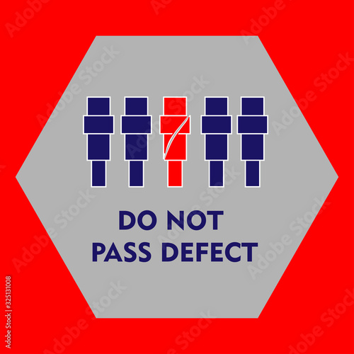 lean manufacturing icon, golden rulls, quality concept. Vector ...