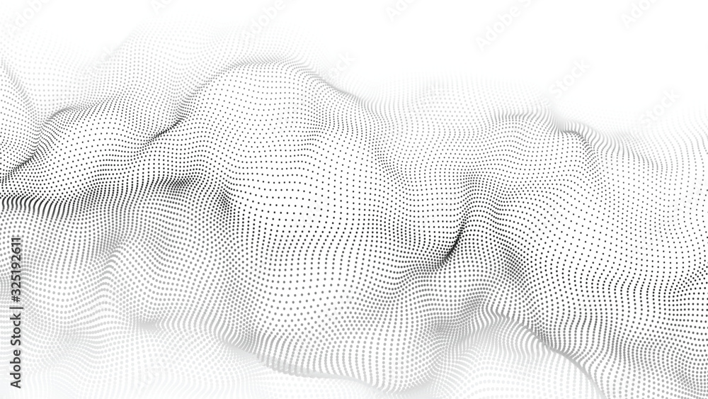 Vector abstract white futuristic background. Big data visualization ...