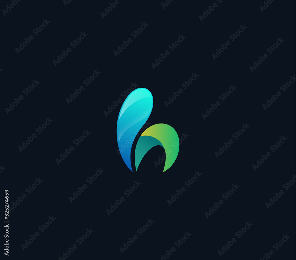 colorful letter H logo design element Stock Vector | Adobe Stock