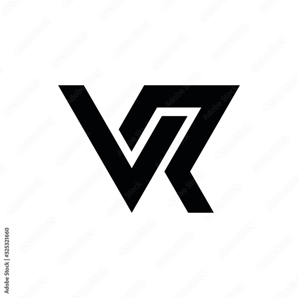 VR V R letter logo design vector. Stock Vector | Adobe Stock