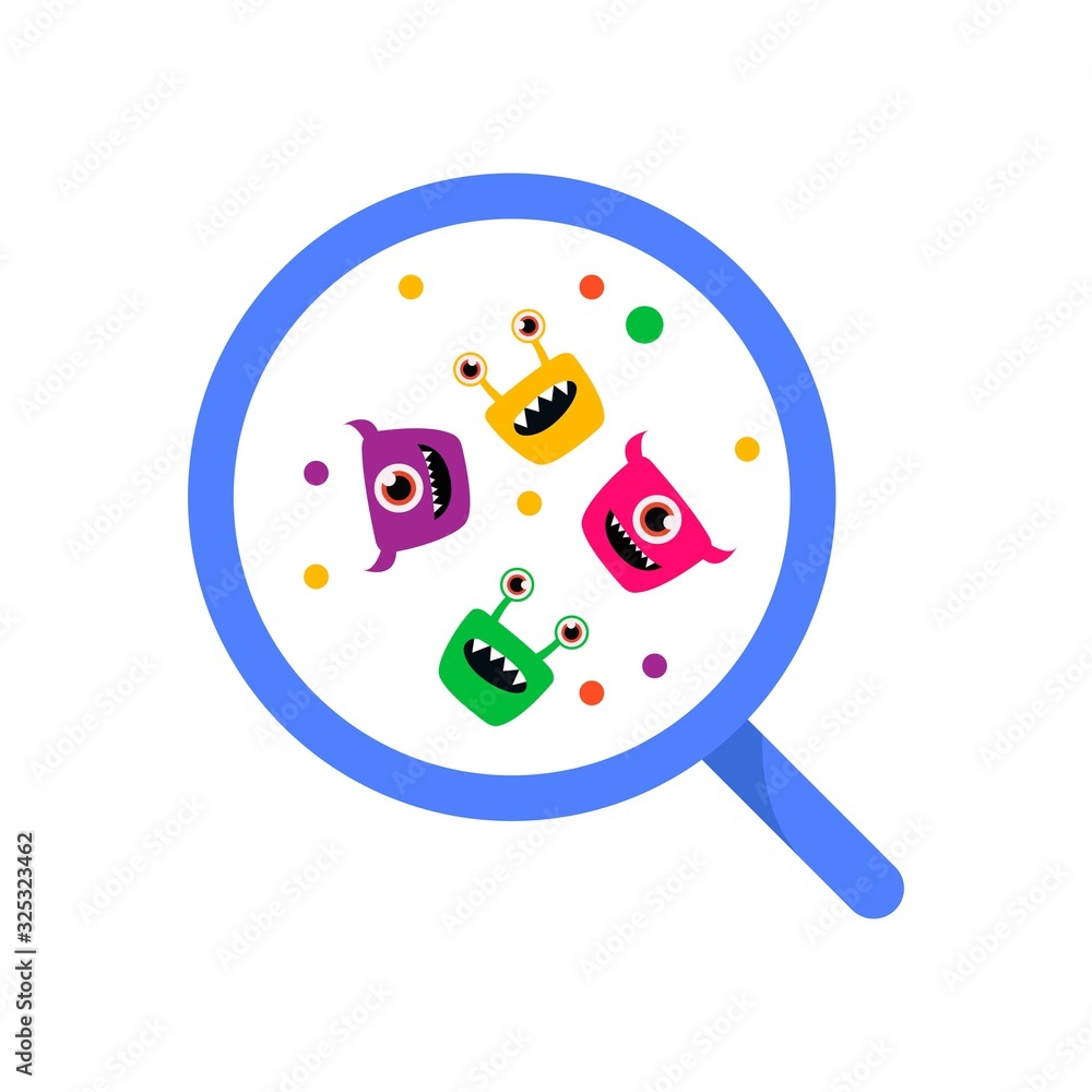 simple bacterial vector dsign illustration, for posters, web, labels ...