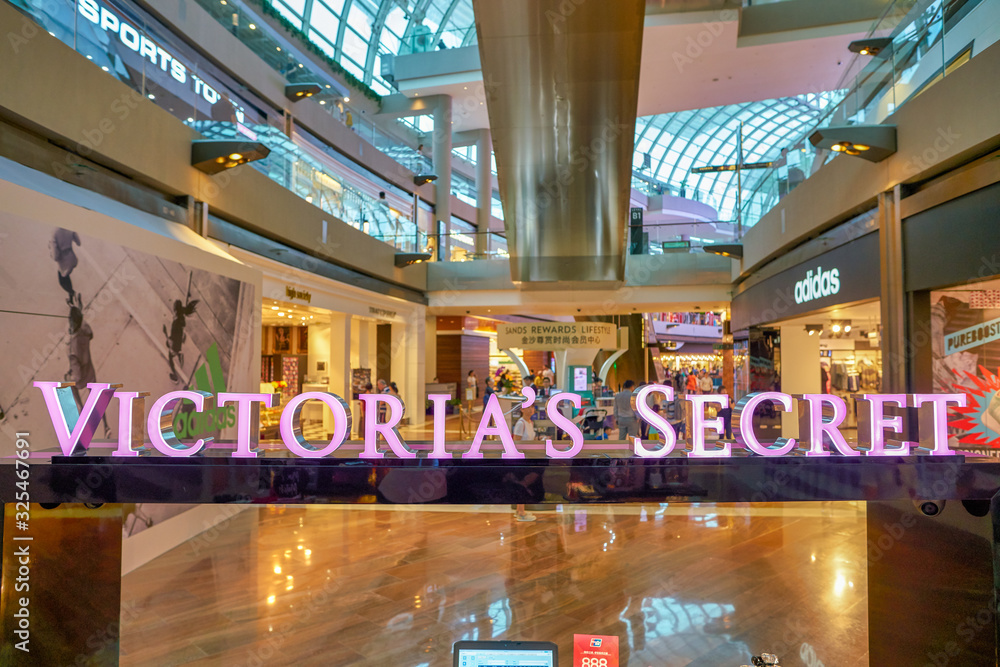 SINGAPORE - CIRCA APRIL, 2019: Victoria's Secret sign seen in the ...