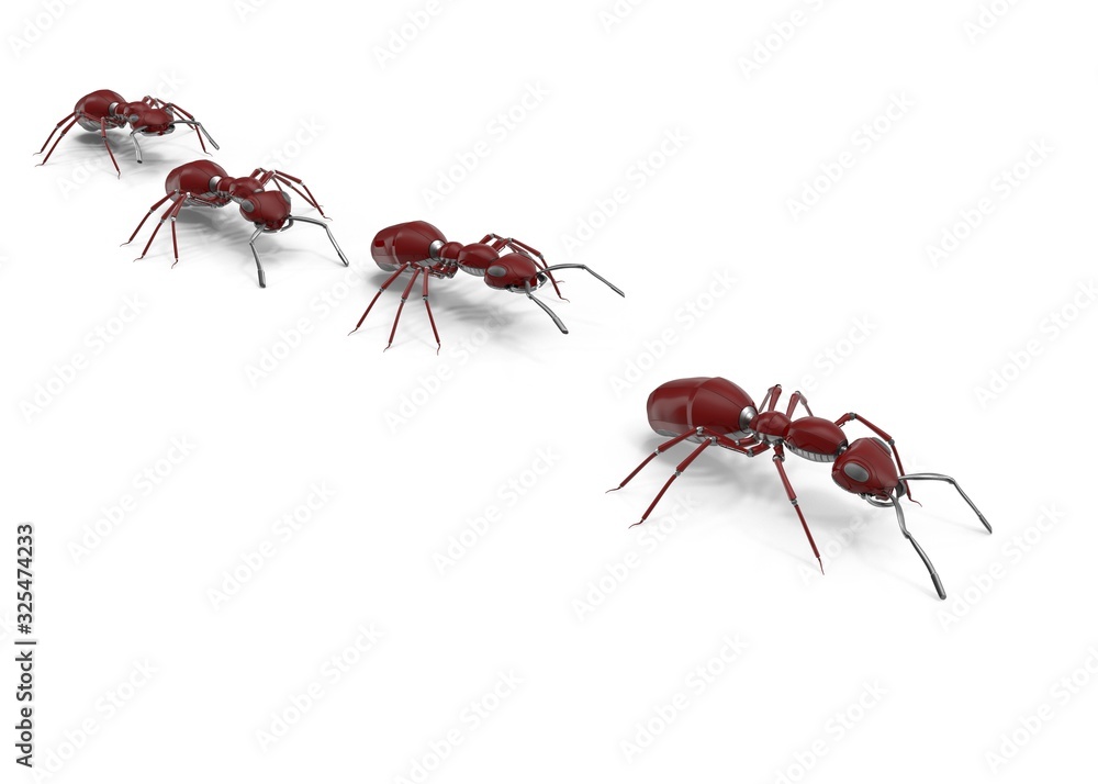 Mechanical ant. 3d Render, vray render+ pbr material Stock Illustration ...