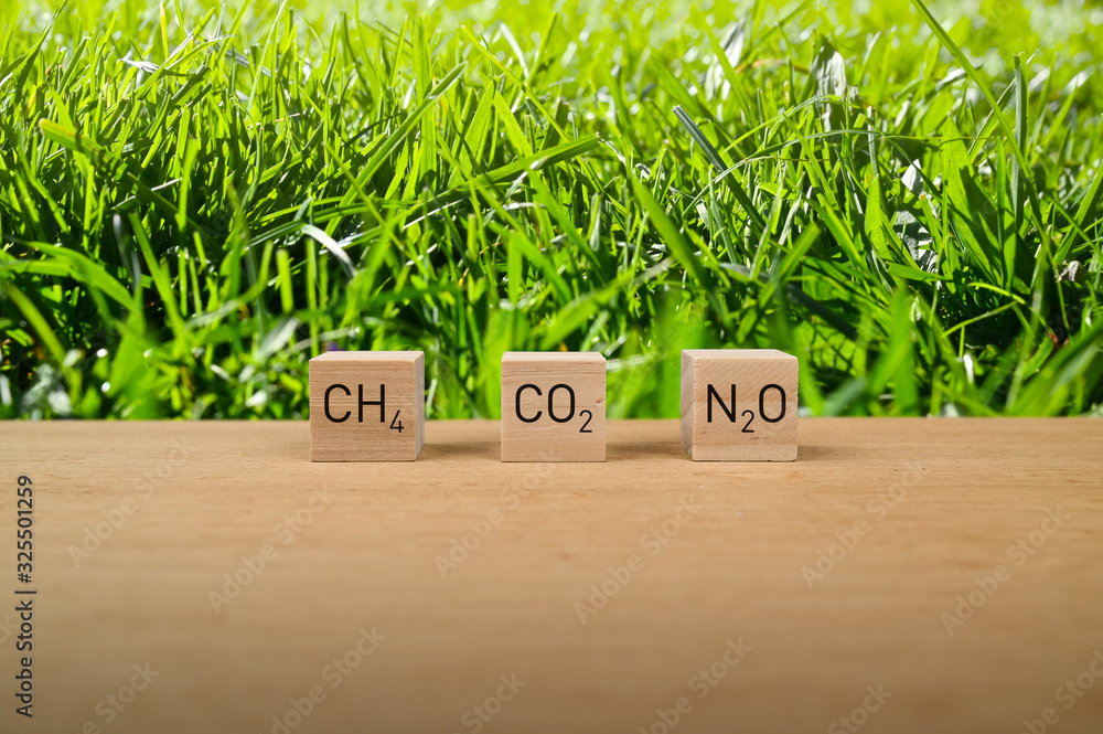 Climate report co2, ch4 and n2o pollution. Particulate air and environmental pollution from ...