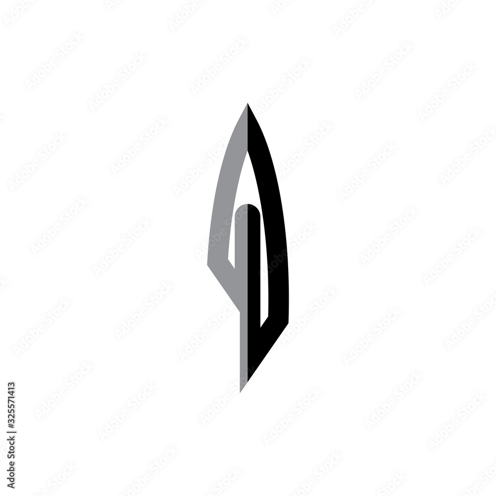 Double Edge Tactical Blade logo design vector Stock Vector | Adobe Stock
