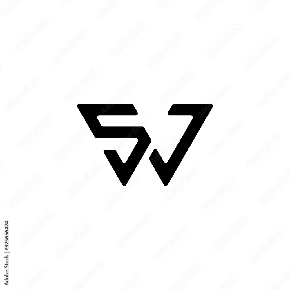 modern initial sw letter concept logo design Stock Vector | Adobe Stock