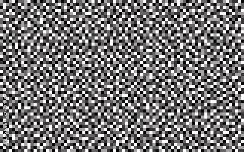 Pixels seamless pattern Black and white pixelated background Grainy ...