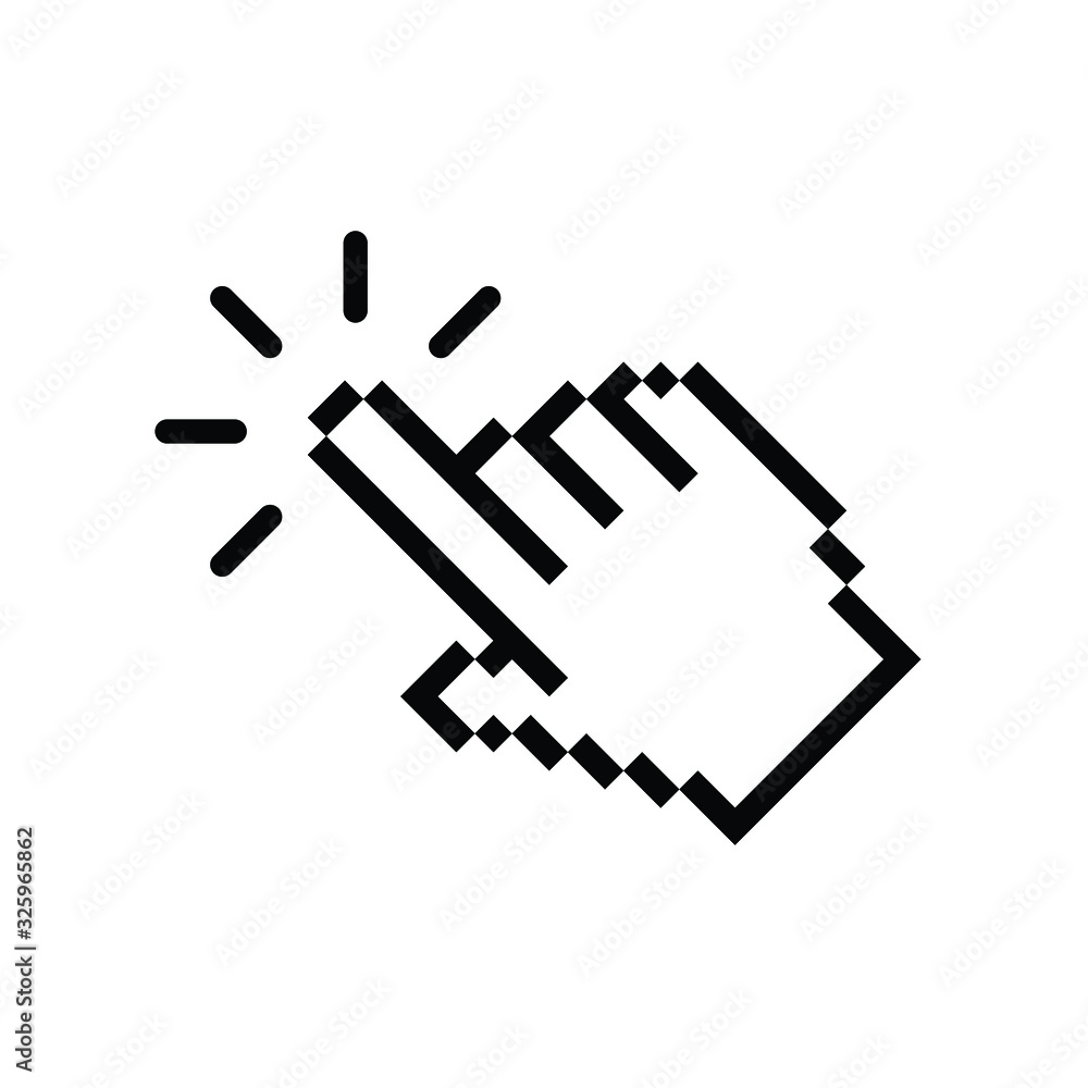 click icon. cursor symbol icon. mouse click symbol Stock Vector | Adobe ...