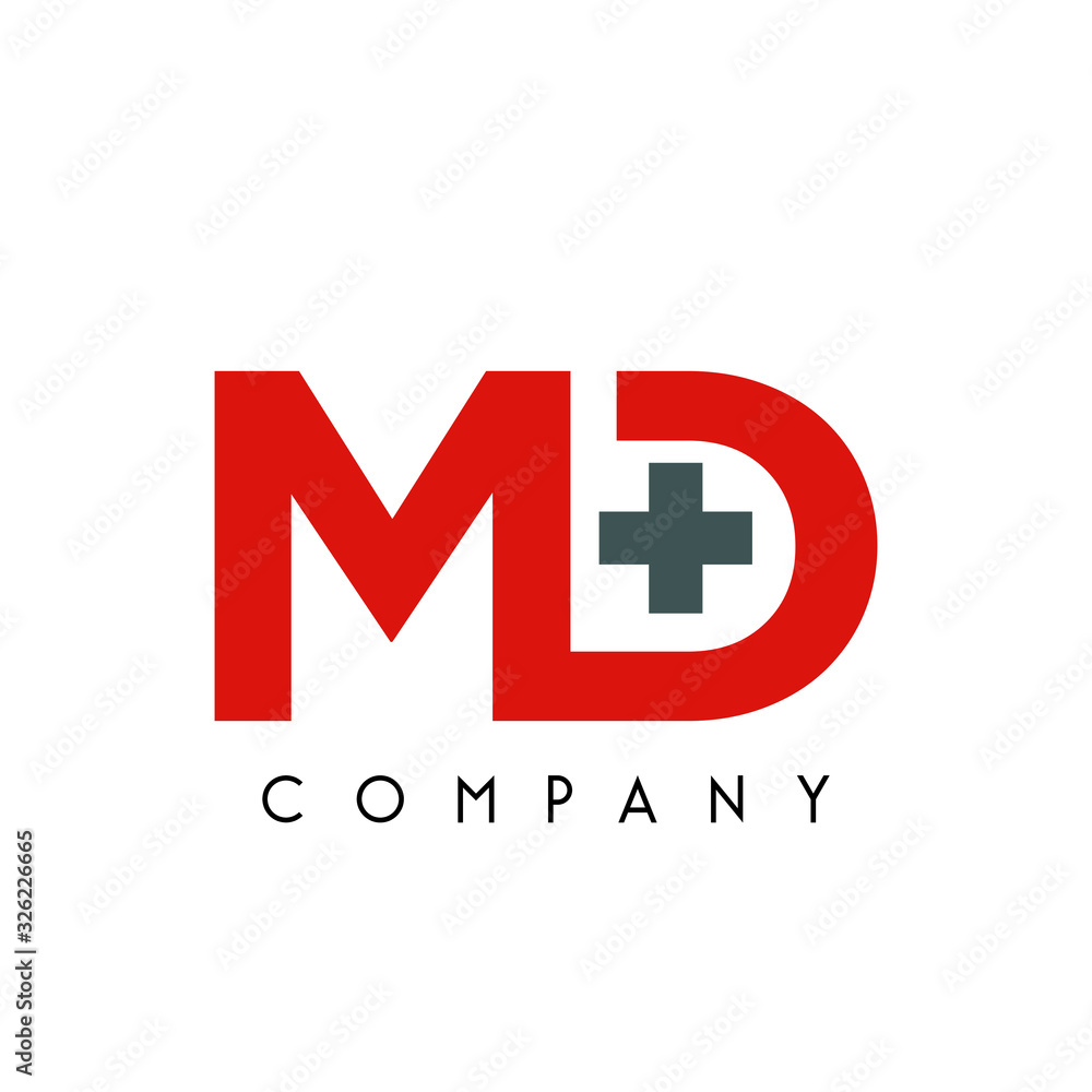 md health logo for hospital Stock Vector | Adobe Stock