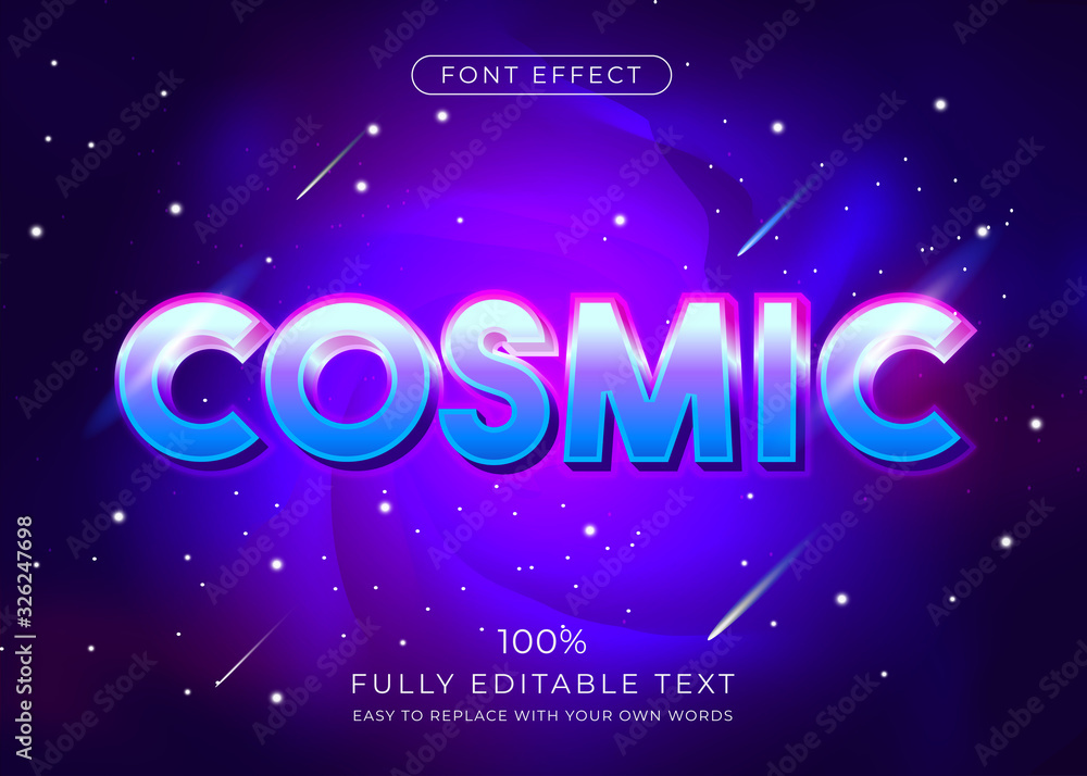 Modern vibrant 3d text effect. Editable font style Stock Vector | Adobe ...