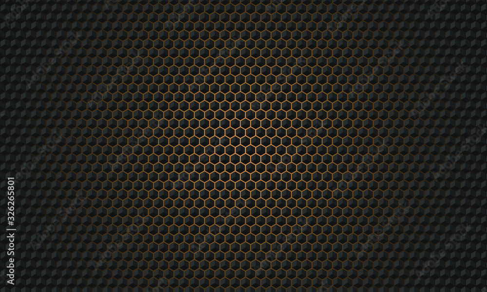 hexagon background with black texture. perforated metal texture ...