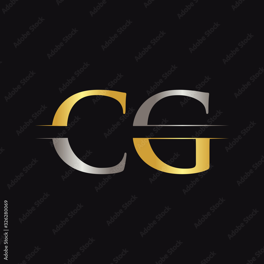 Initial CG Letter Logo With Creative Modern Business Typography Vector ...