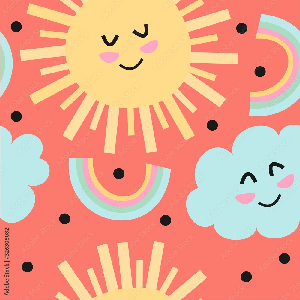Seamless pattern-vector background for kids products, textiles ...