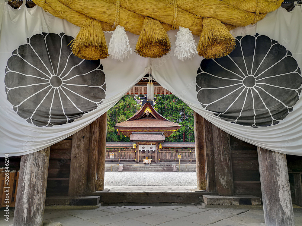 The Kumano Hongu Taisha, one of the three grand shrines of Kumano, in ...