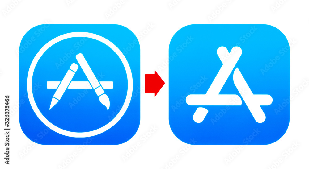 Old AppStore and new App Store icons Stock Photo | Adobe Stock