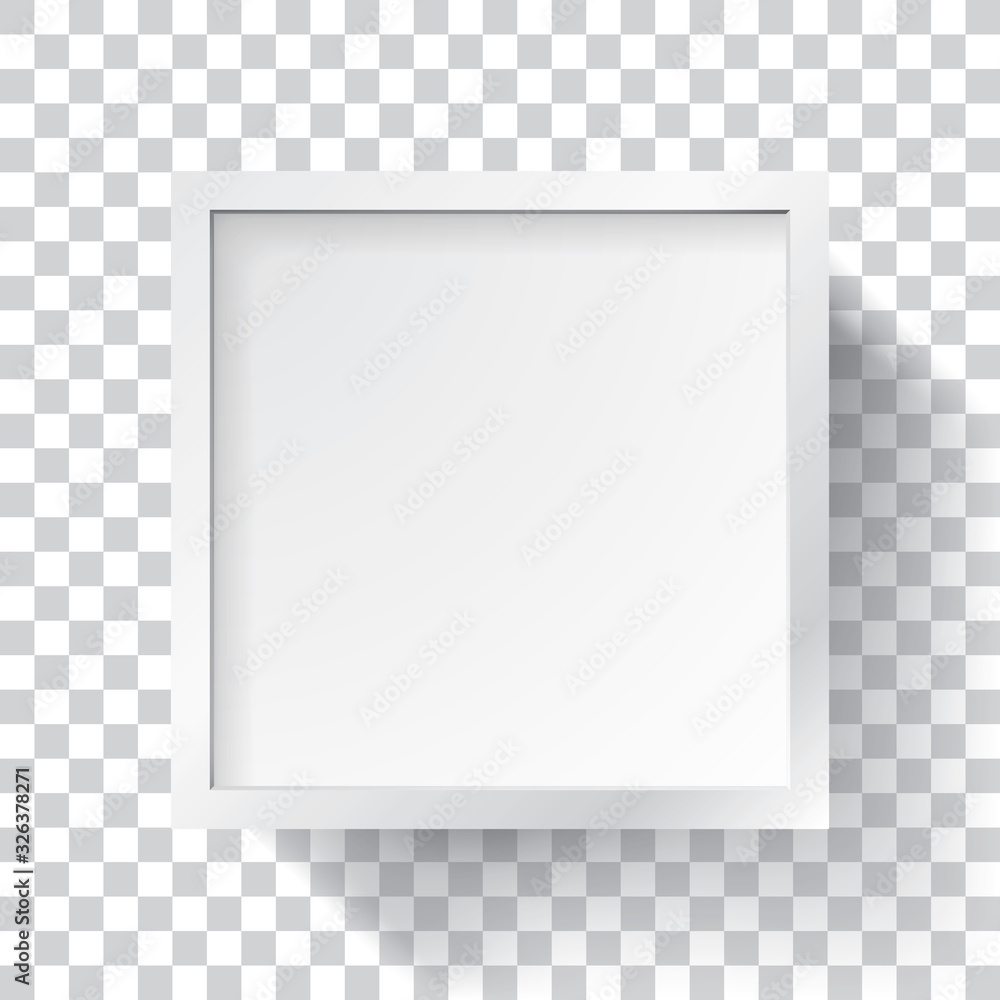 Realistic empty frame on transparent background, border for your ...