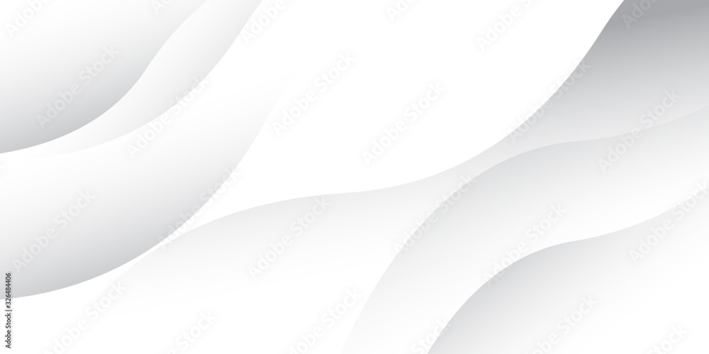 White curve wave line abstract presentation background. Vector ...