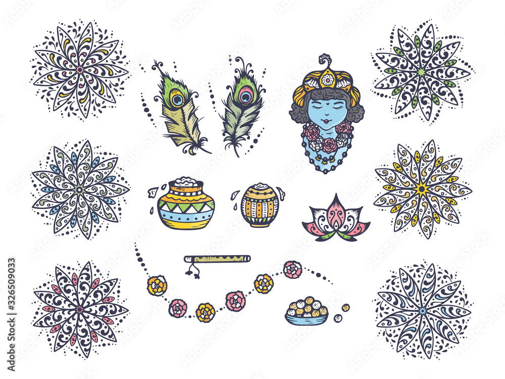 Image vectorielle Stock Vector Greeting Card Template for Indian fest ...