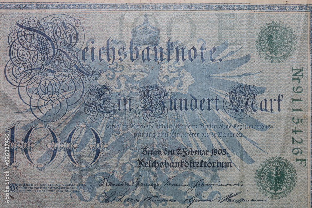 Old original german money macro background fifty megapixels stock ...