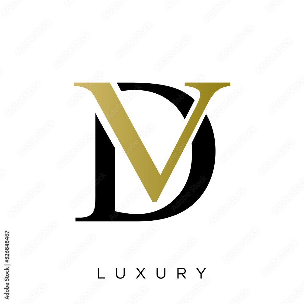 dv logo luxury design Stock Vector | Adobe Stock