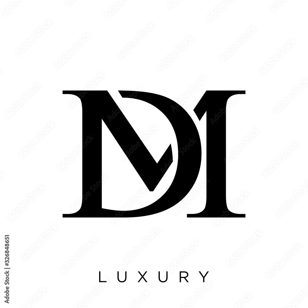 dm logo design vector Stock Vector | Adobe Stock
