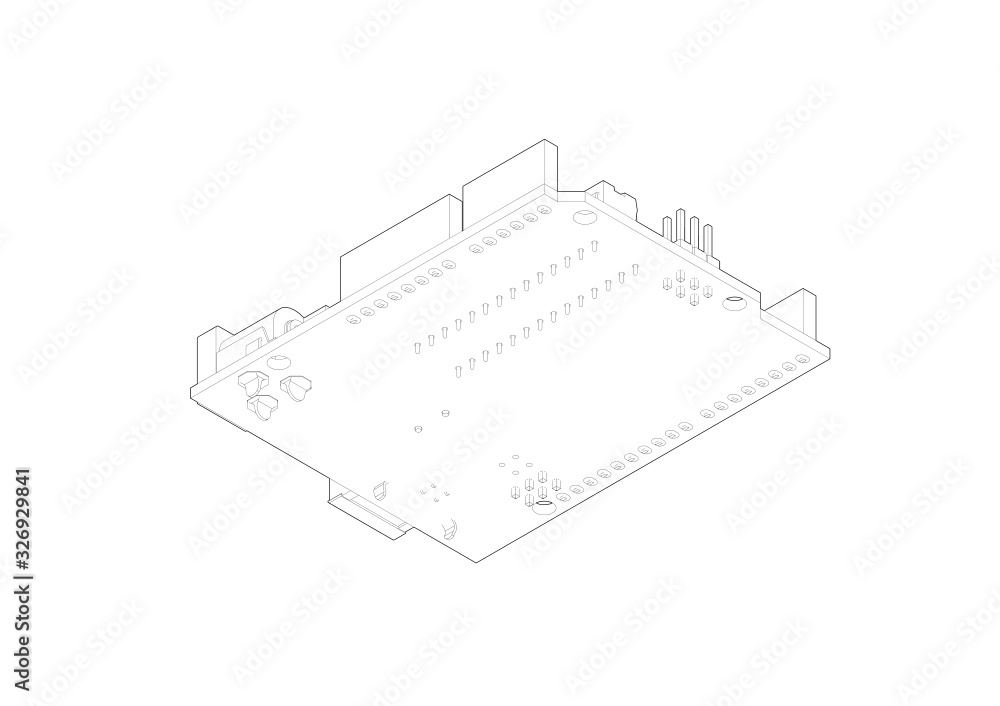 Arduino Uno Rev 3 Stock Vector | Adobe Stock