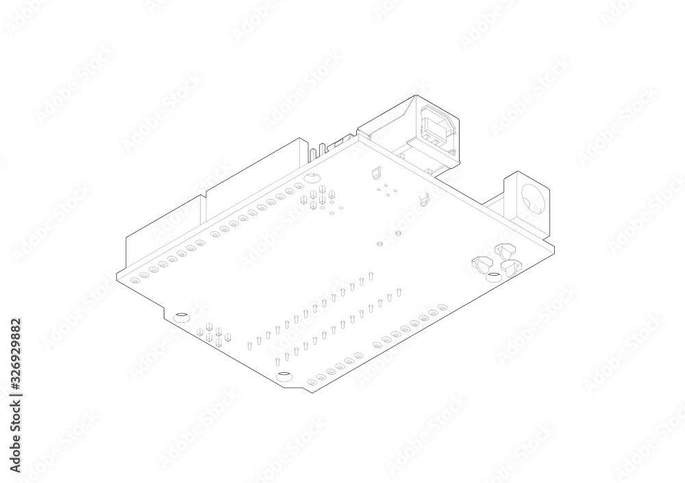 Arduino Uno Rev 3 Stock Vector | Adobe Stock