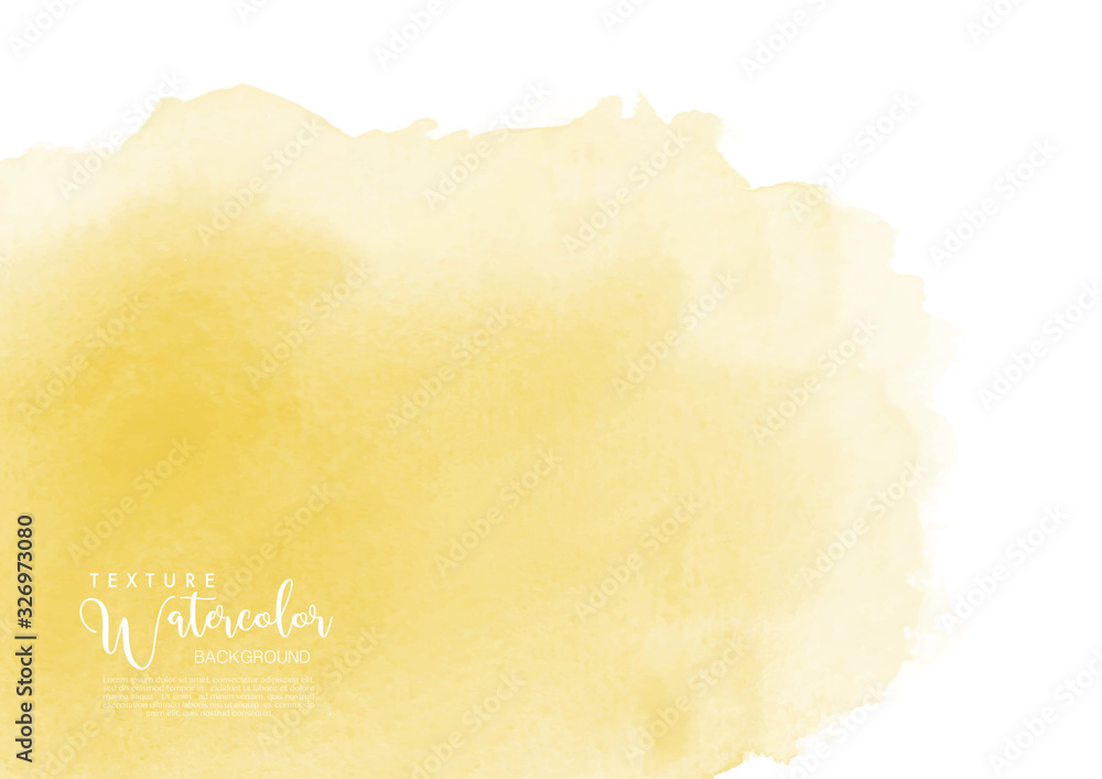 Yellow stain of watercolor texture background Stock Vector | Adobe Stock