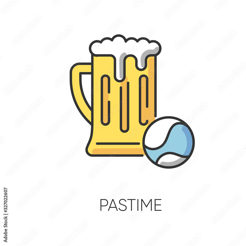 Pastime RGB color icon. Leisure activities, recreation types, healthy ...