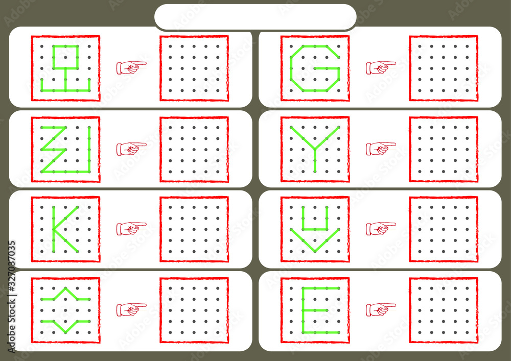 worksheet for preschool kids, Dot to dot copy practice, copy the shapes ...
