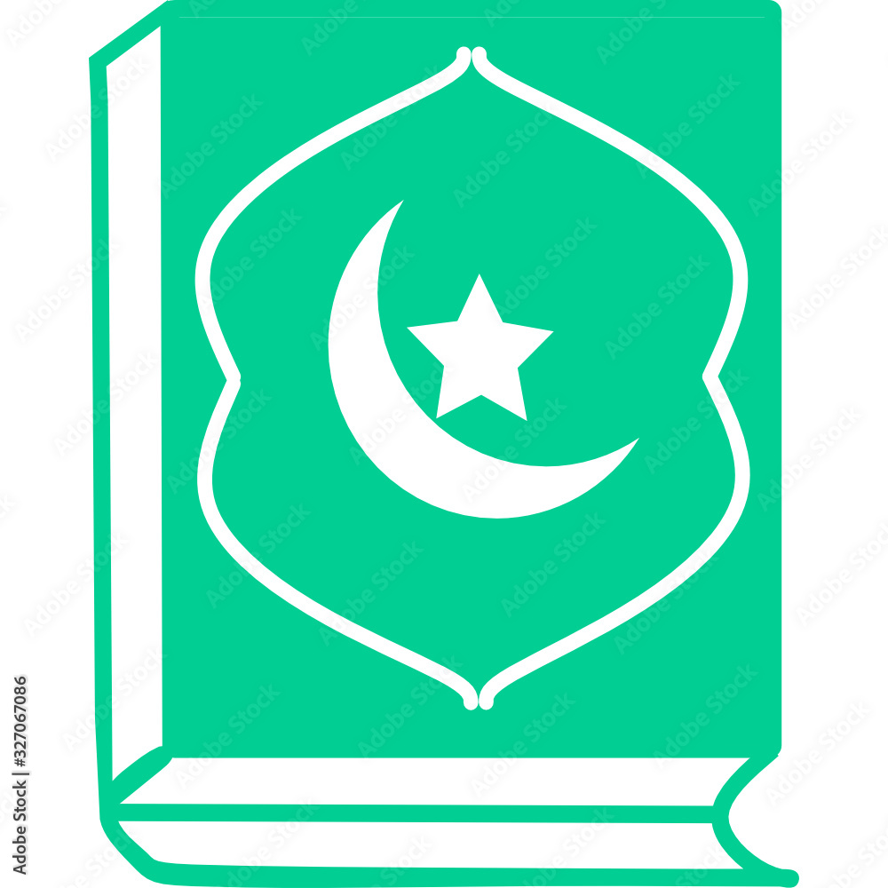 Quran Muslim Icon. Koran icon on the white background. Element of ...