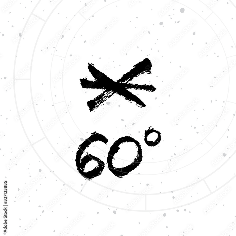 Vector handdrawn brush ink illustration of Sextile astrological sign ...