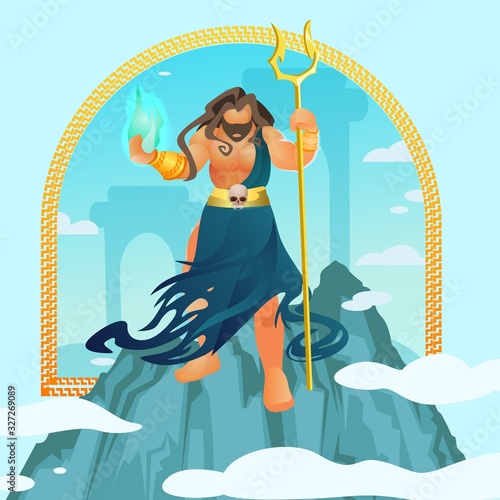 Hades or Pluto God of Dead, King of Underworld in Ancient Greek and ...