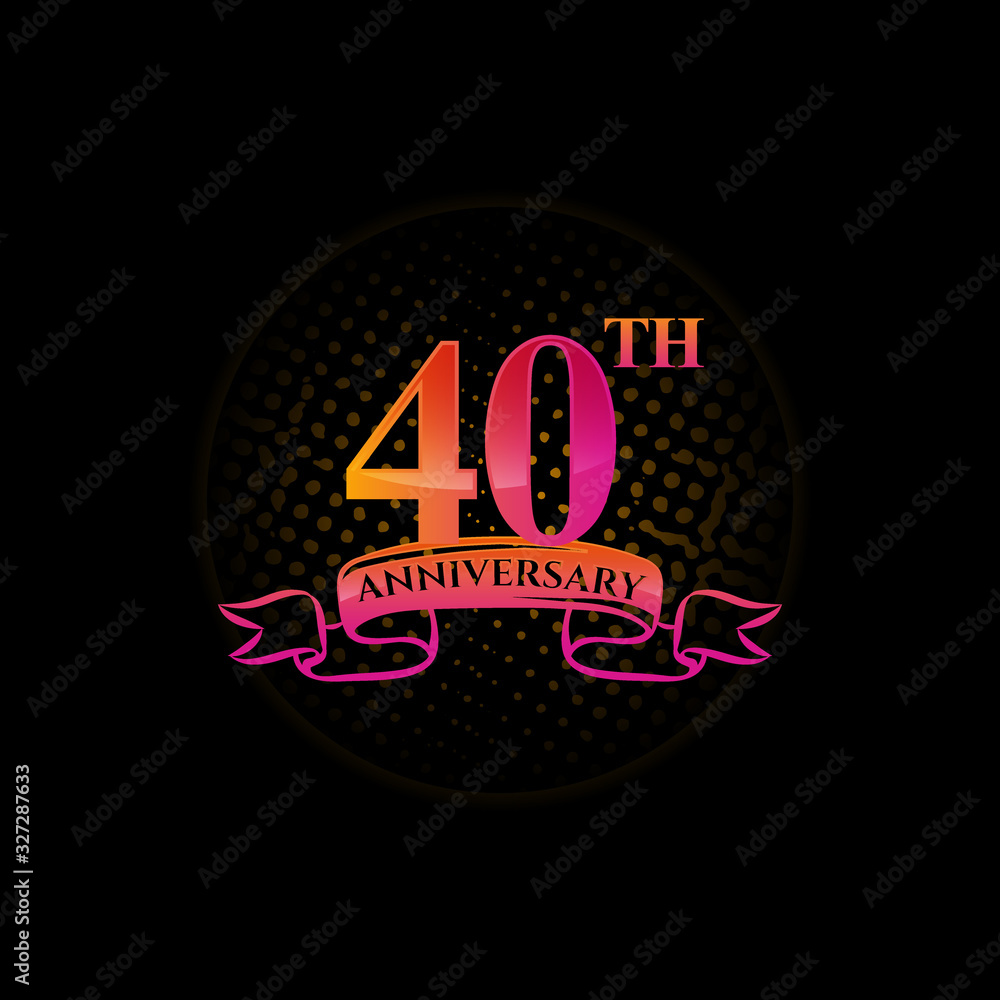เวกเตอร์ Stock Logo 40th Anniversary Logo with a circle and number 40 ...