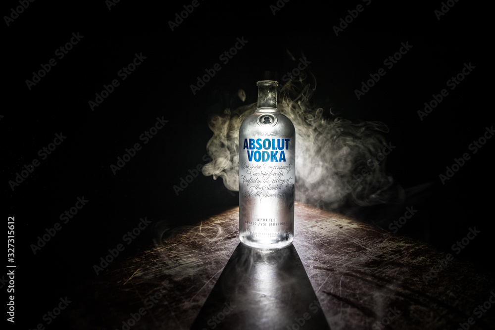 BAKU, AZERBAIJAN - FEB 09, 2020: Absolut Vodka is a brand of vodka ...