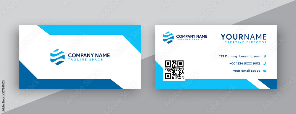 abstract blue business card design Stock Vector | Adobe Stock