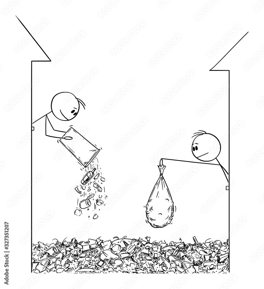 Vector cartoon stick figure drawing conceptual illustration of people ...