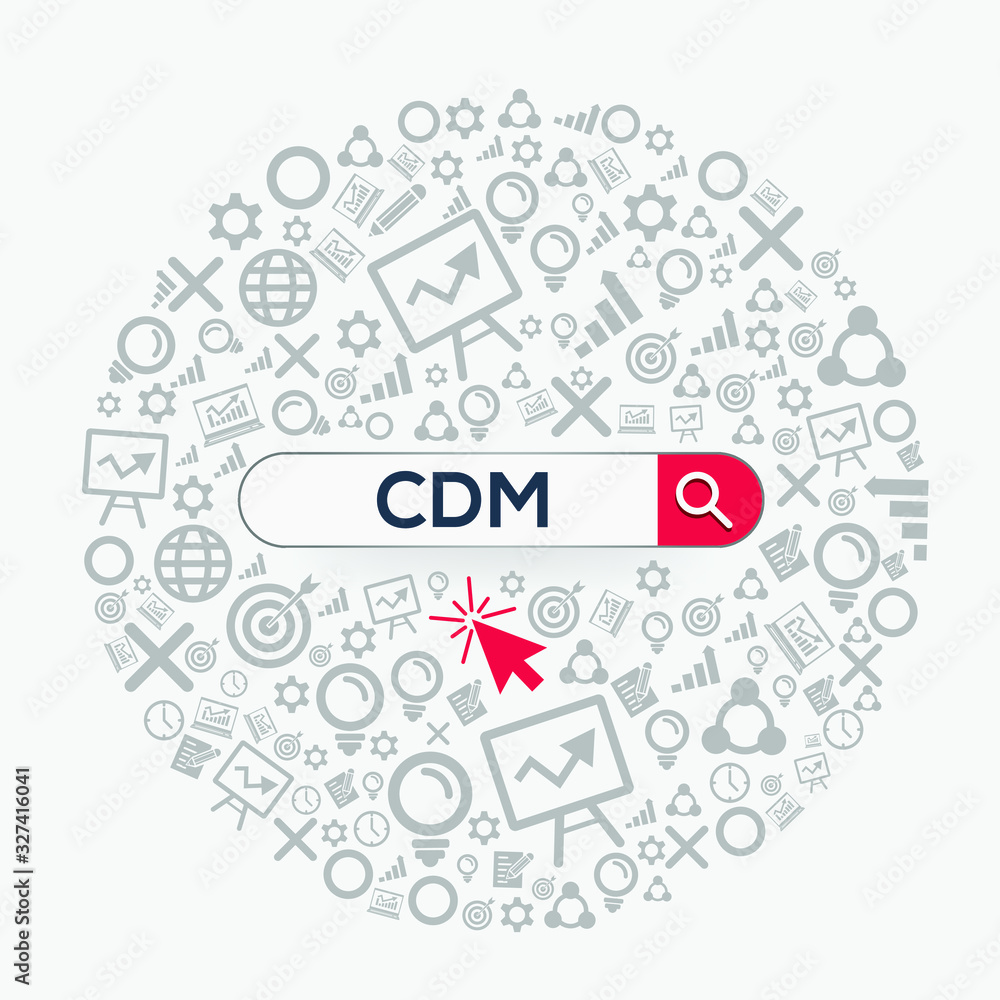 CDM mean (change and data management) Word written in search bar ...