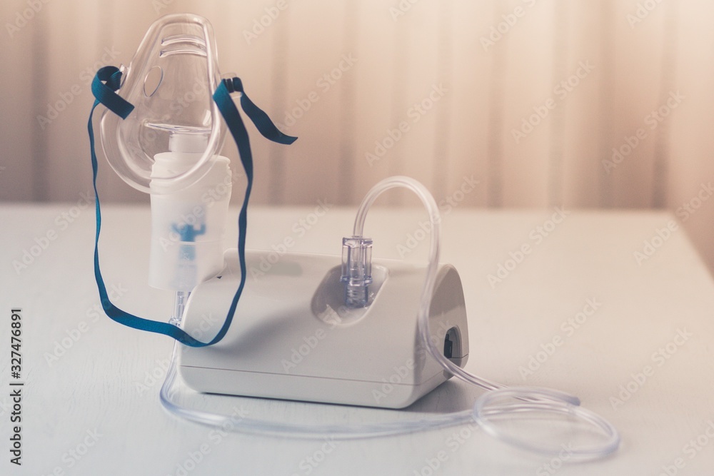 Medical equipment for inhalation with respiratory mask, nebulizer ...