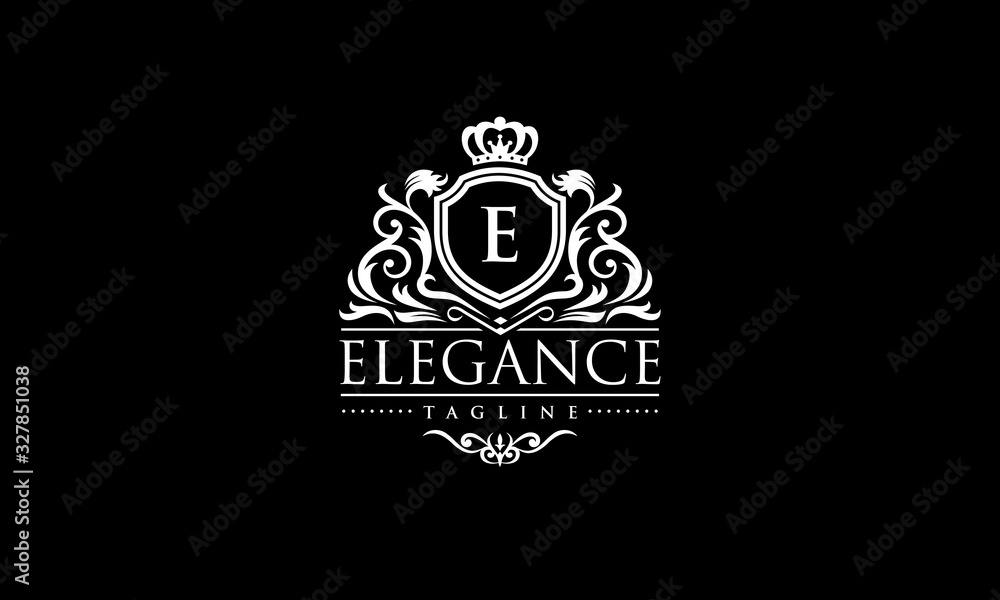Elegance Logo - Royal Crest Vector Stock Vector | Adobe Stock